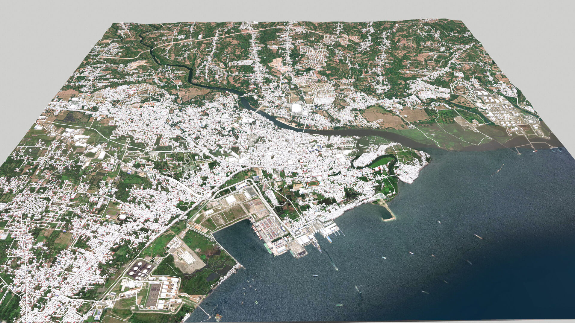 Cityscape Batangas Philippines - 3D Model by clickshop3d