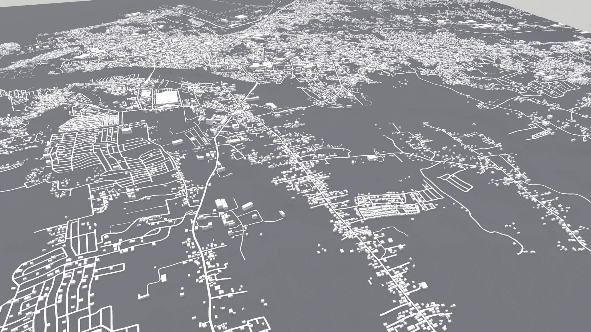 Cityscape Batangas Philippines - 3D Model by clickshop3d