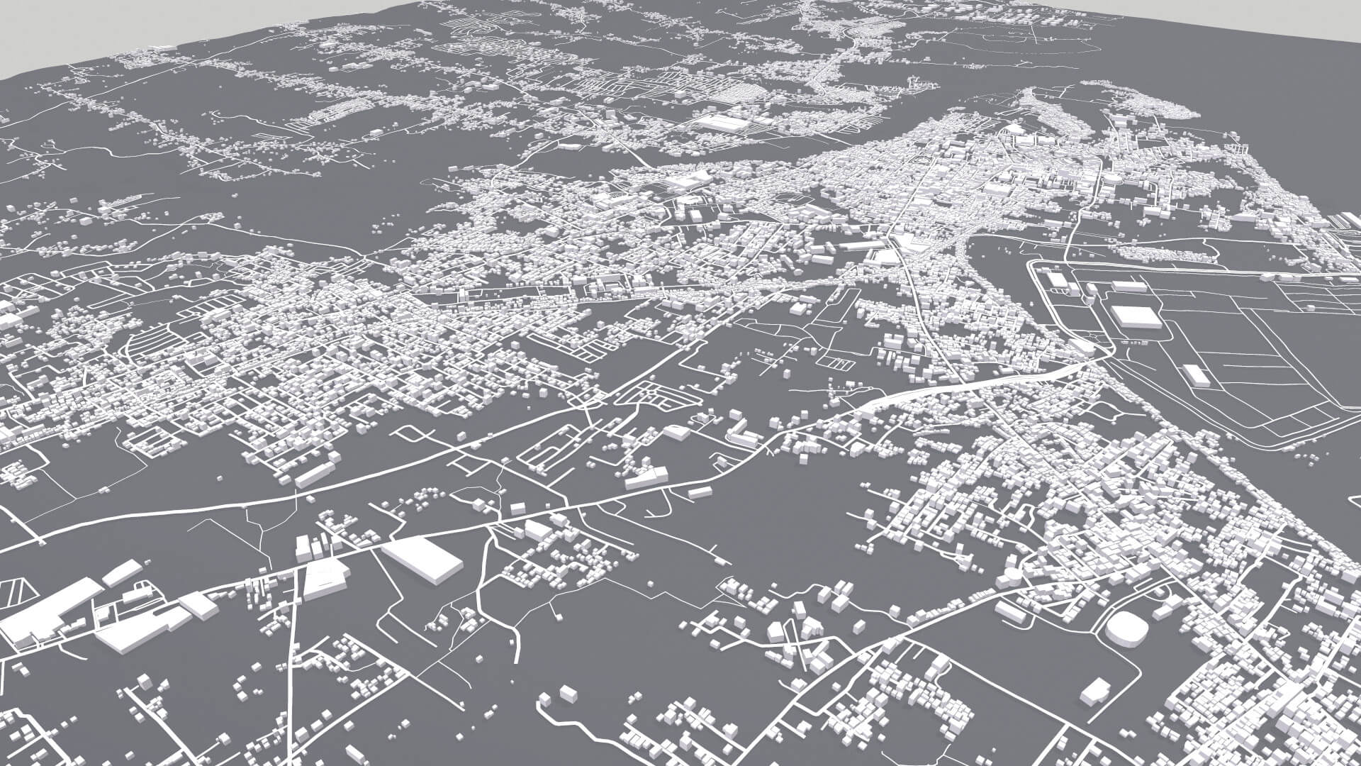 Cityscape Batangas Philippines - 3D Model by clickshop3d
