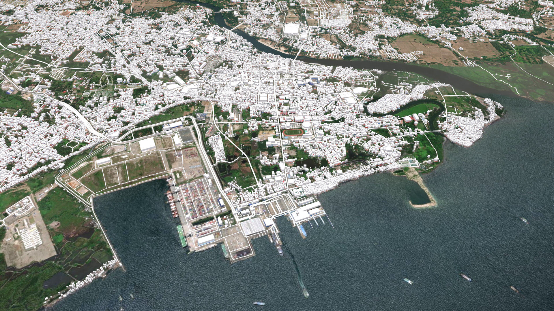 Cityscape Batangas Philippines - 3D Model by clickshop3d