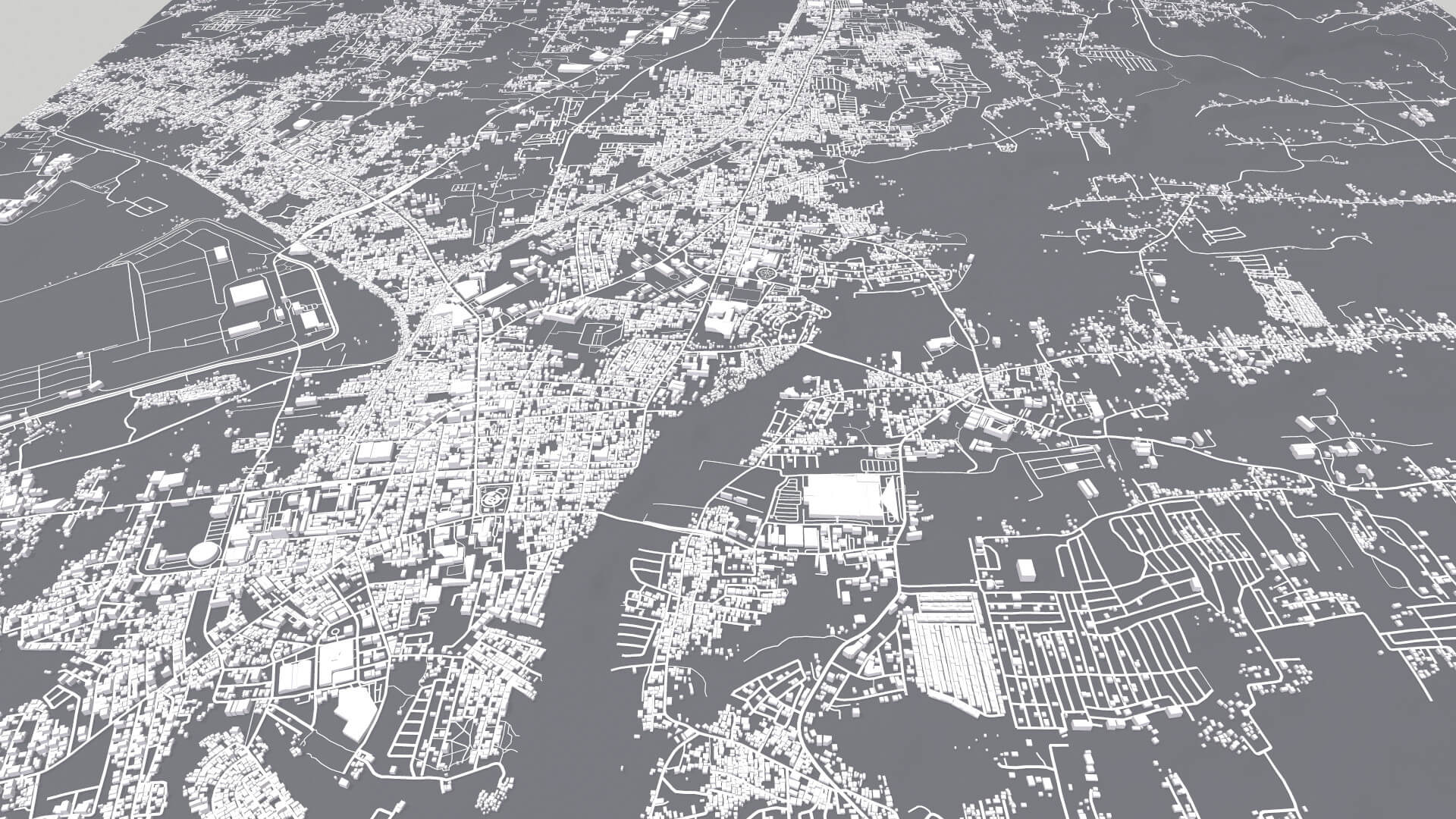 Cityscape Batangas Philippines - 3D Model by clickshop3d
