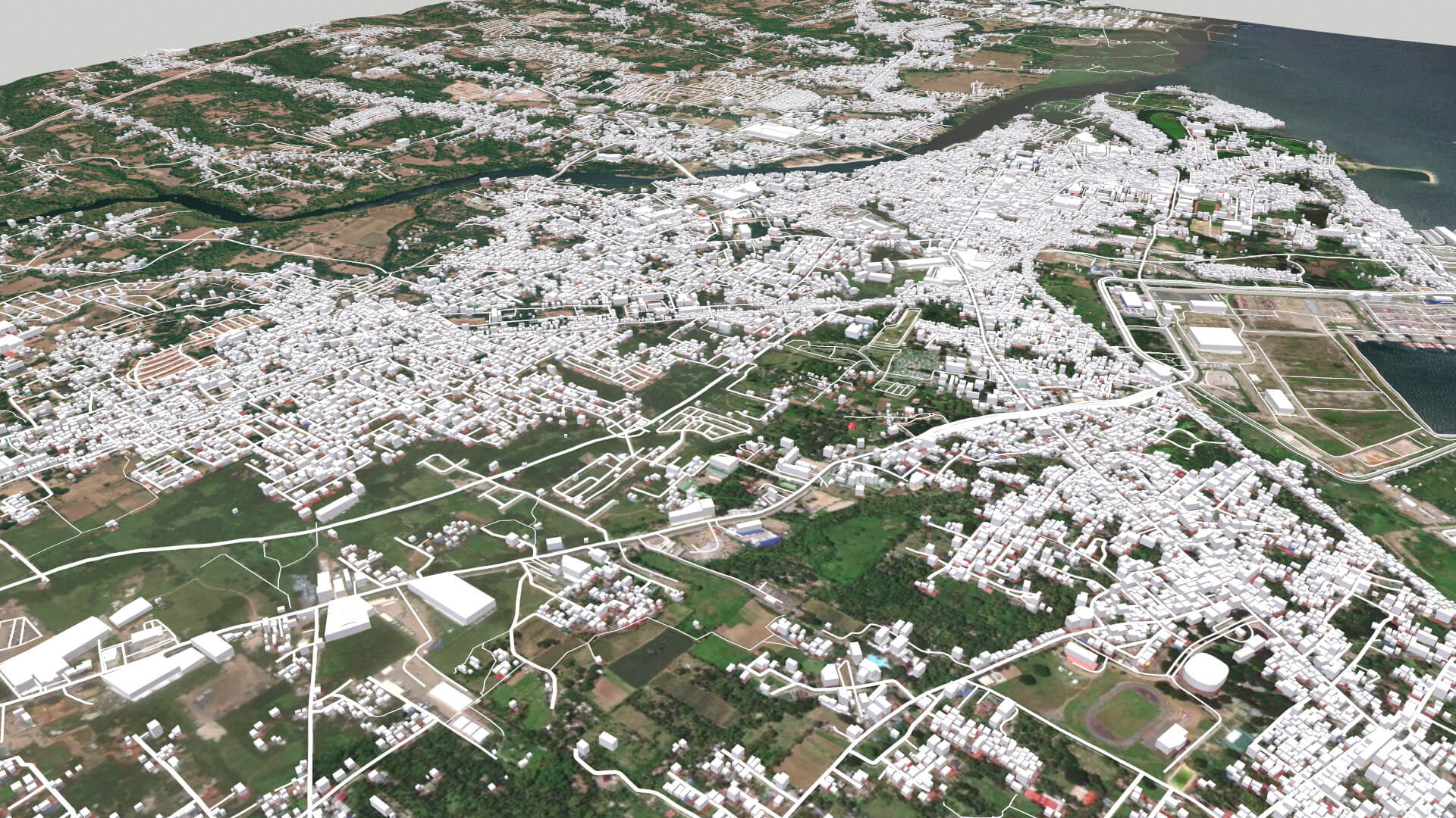 Cityscape Batangas Philippines - 3D Model by clickshop3d