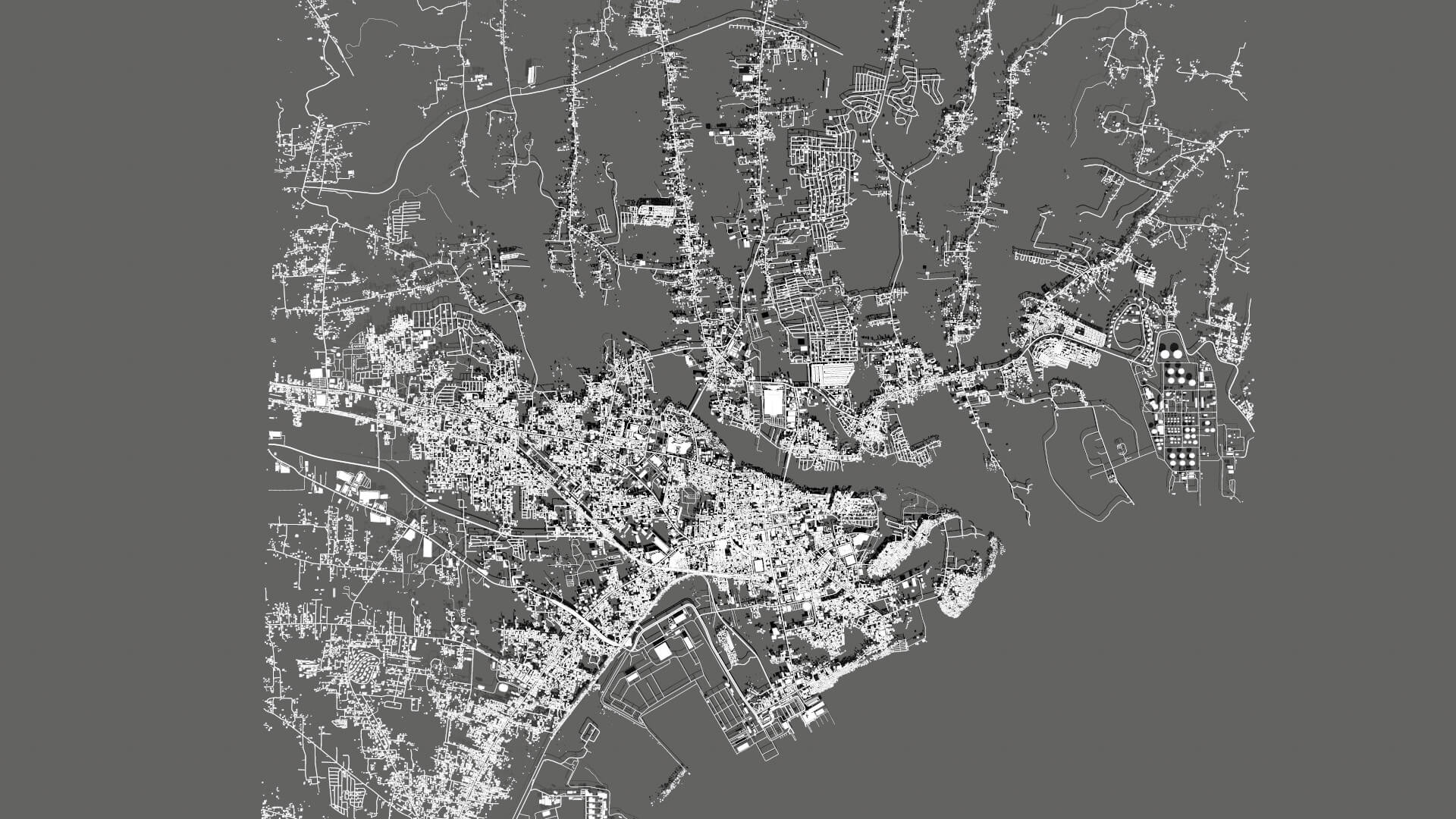 Cityscape Batangas Philippines - 3D Model by clickshop3d