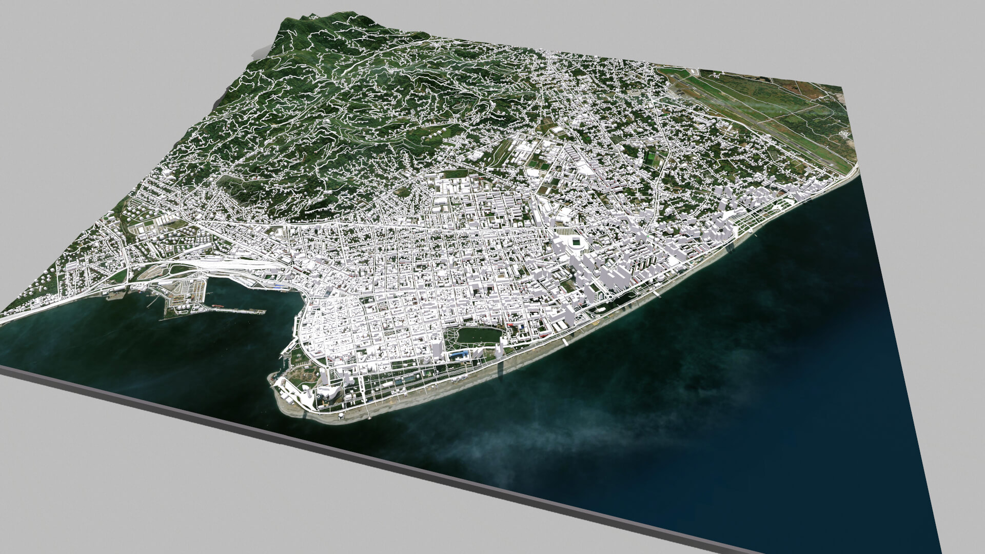 Cityscape Batumi Georgia - 3D Model by clickshop3d