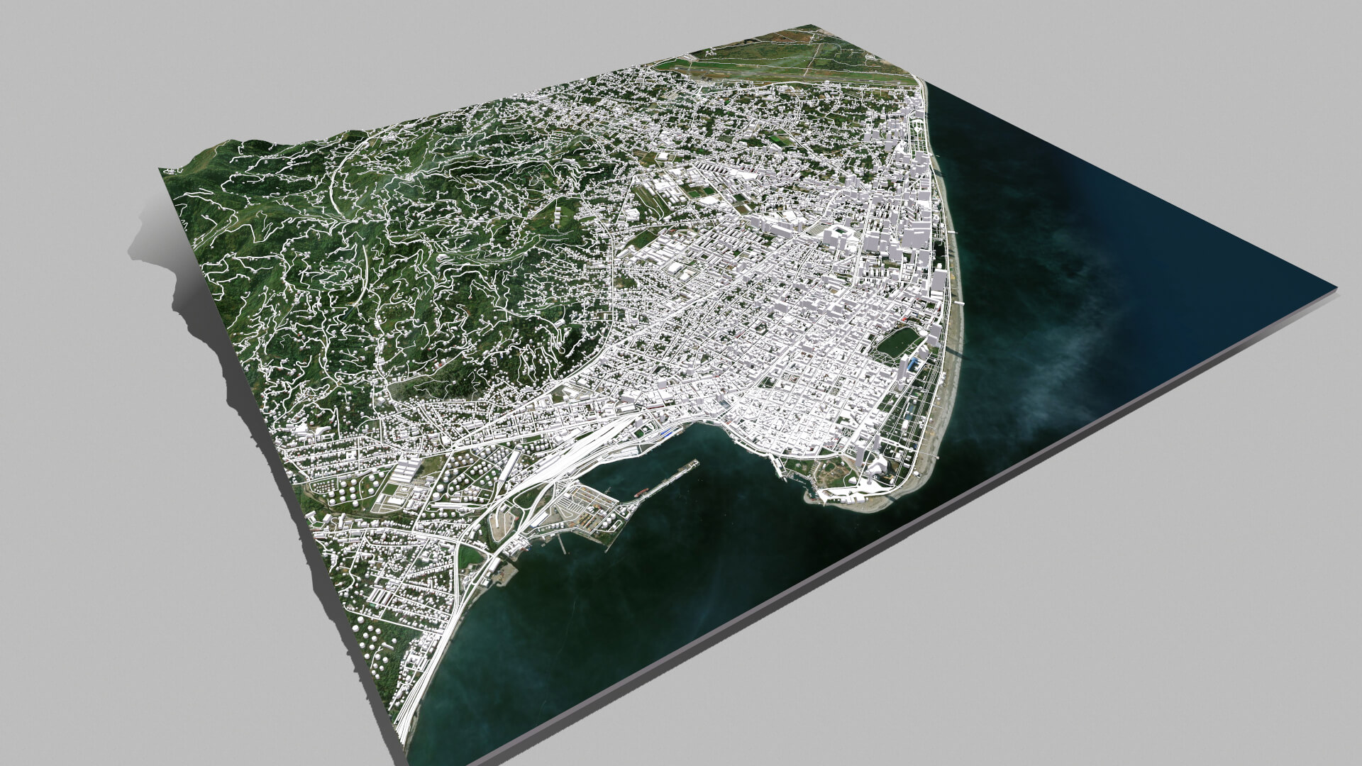 Cityscape Batumi Georgia - 3D Model by clickshop3d