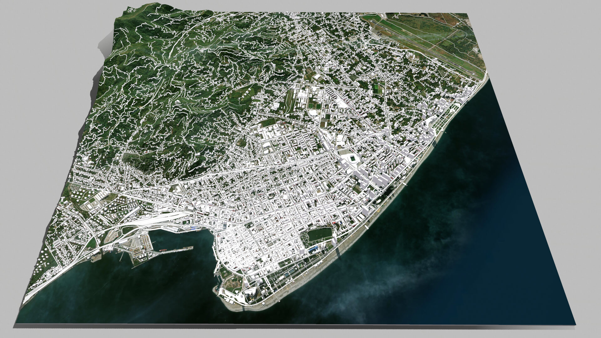 Cityscape Batumi Georgia - 3D Model by clickshop3d