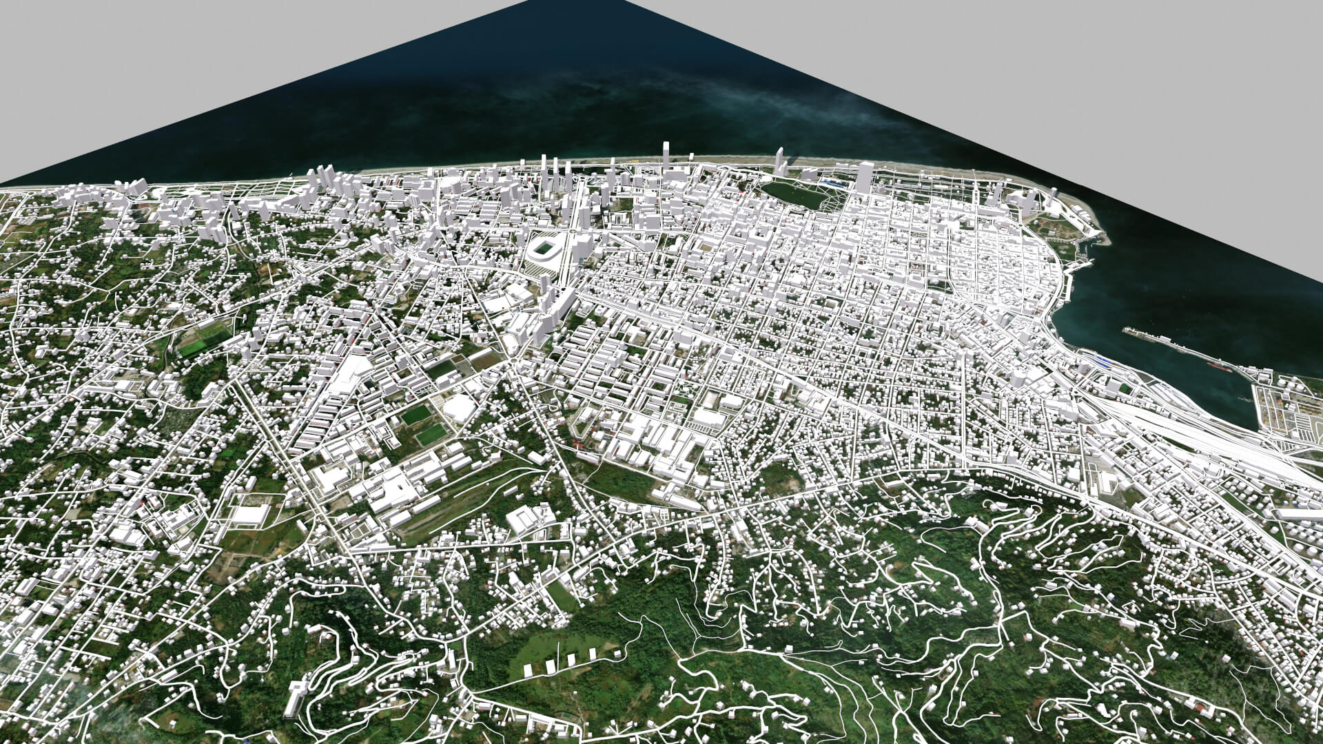 Cityscape Batumi Georgia - 3D Model by clickshop3d