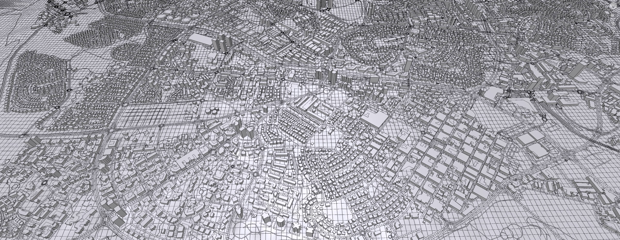 Cityscape Beer Sheva Israel - 3D Model by clickshop3d