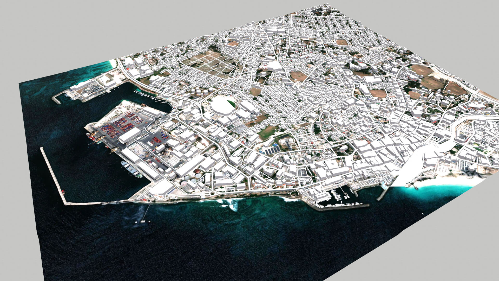 Cityscape Bridgetown Barbados - 3D Model by clickshop3d