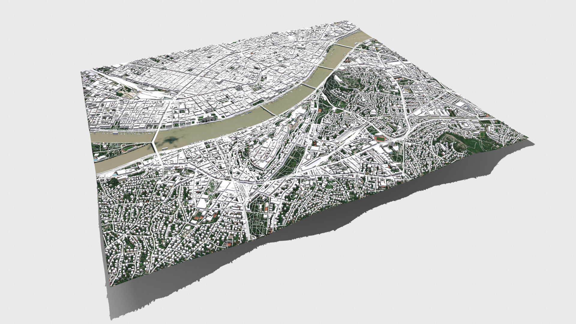 Cityscape Budapest Hungary - 3D Model by clickshop3d