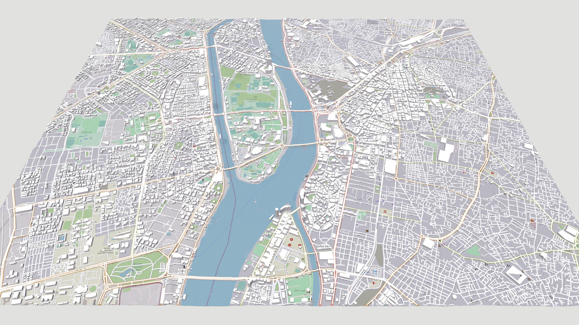 Cityscape Cairo Egypt Fragment City - 3D Model by clickshop3d