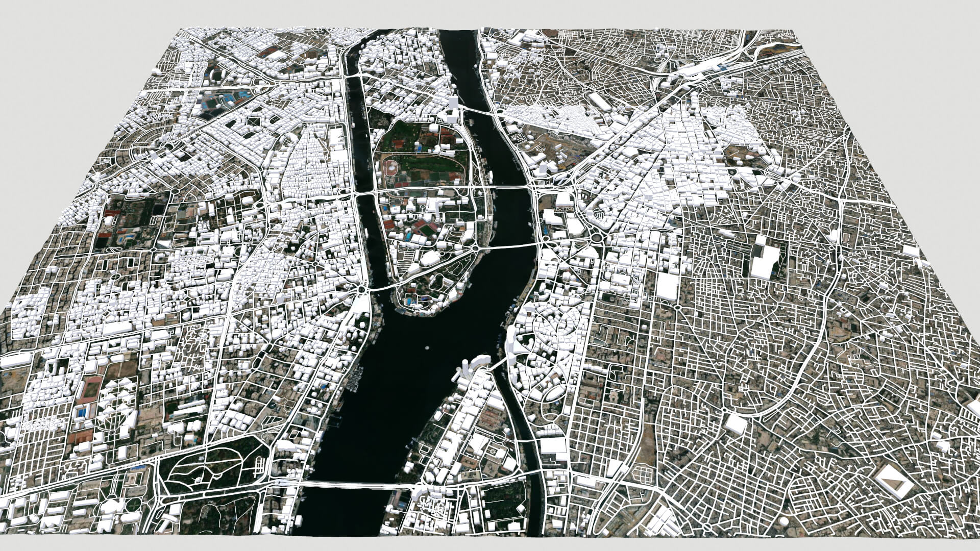 Cityscape Cairo Egypt Fragment City - 3D Model by clickshop3d