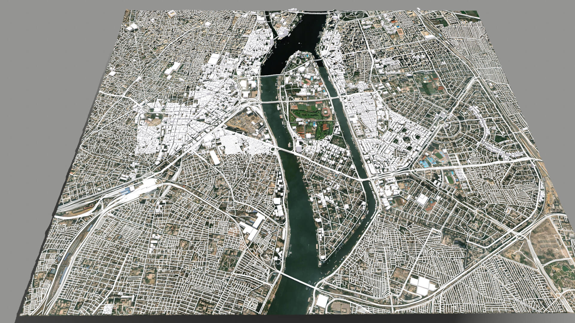 Cityscape Cairo Egypt - 3D Model by clickshop3d