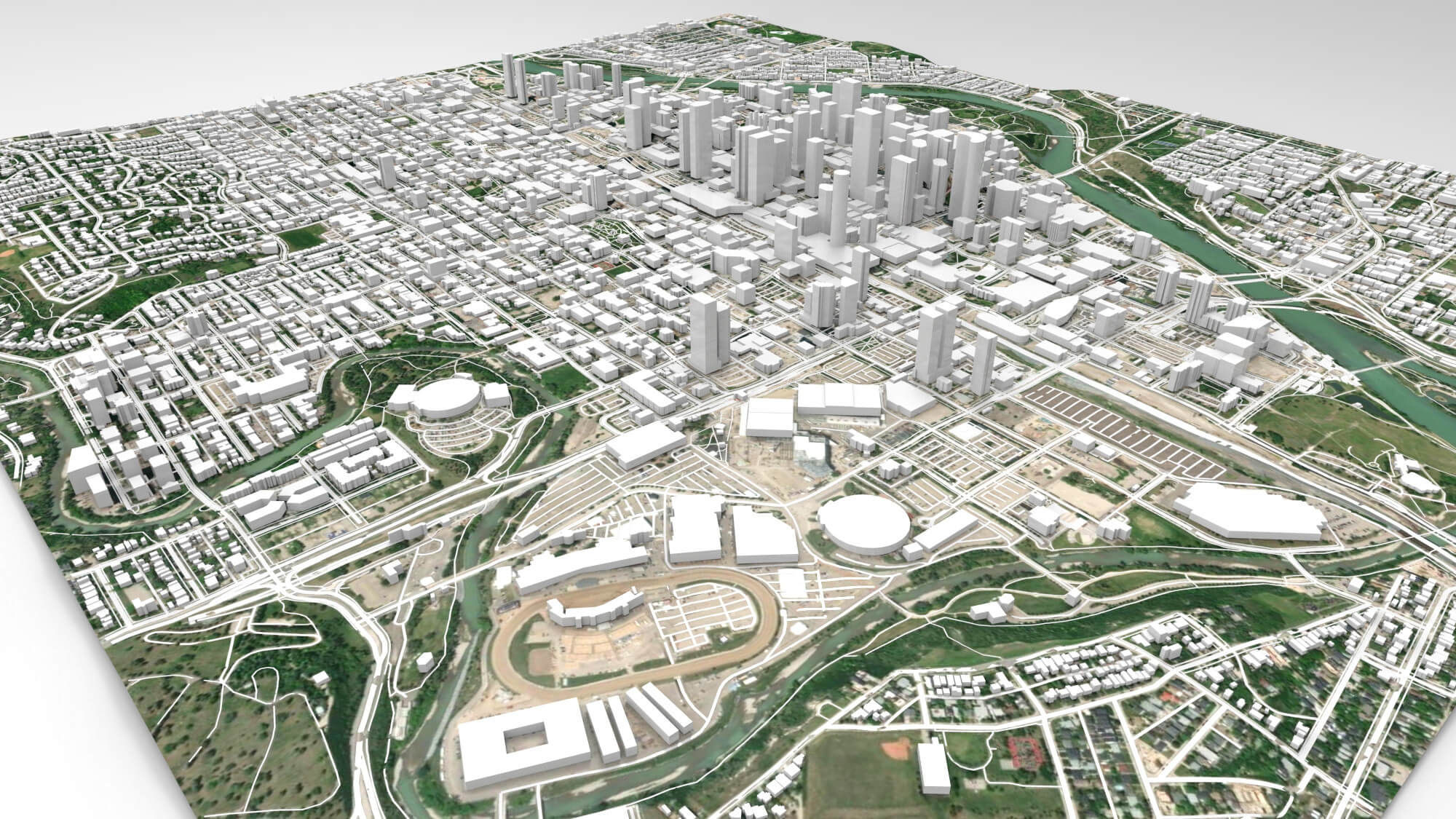 Cityscape Calgary Canada - 3D Model by clickshop3d
