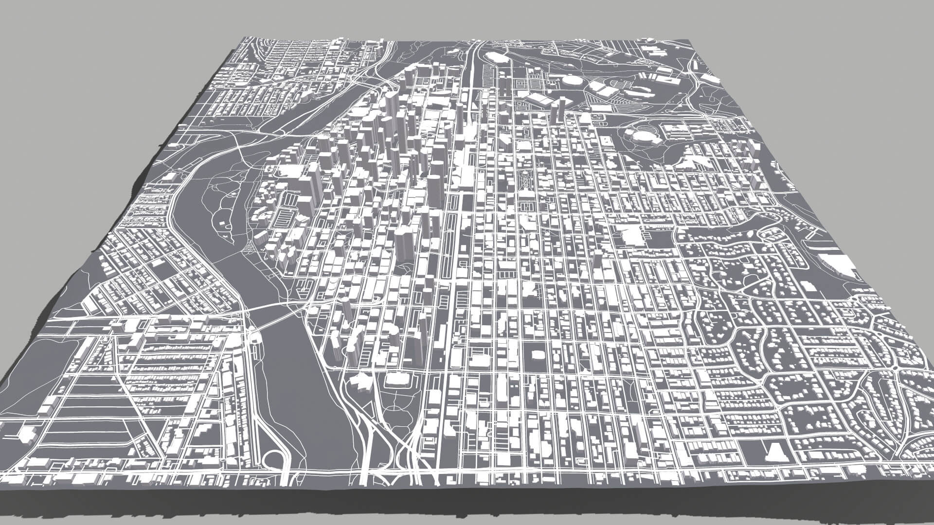 Cityscape Calgary Canada - 3D Model by clickshop3d