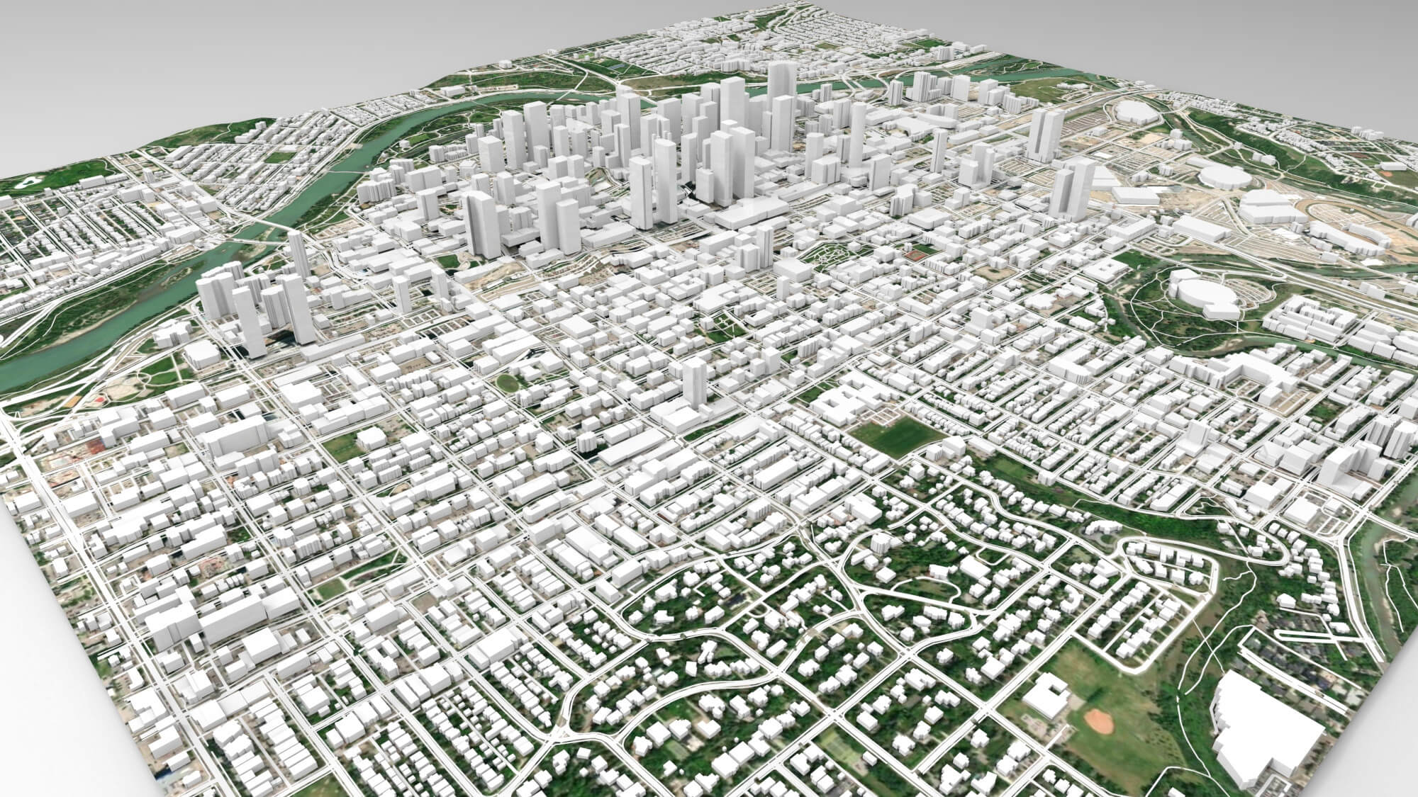 Cityscape Calgary Canada - 3D Model by clickshop3d