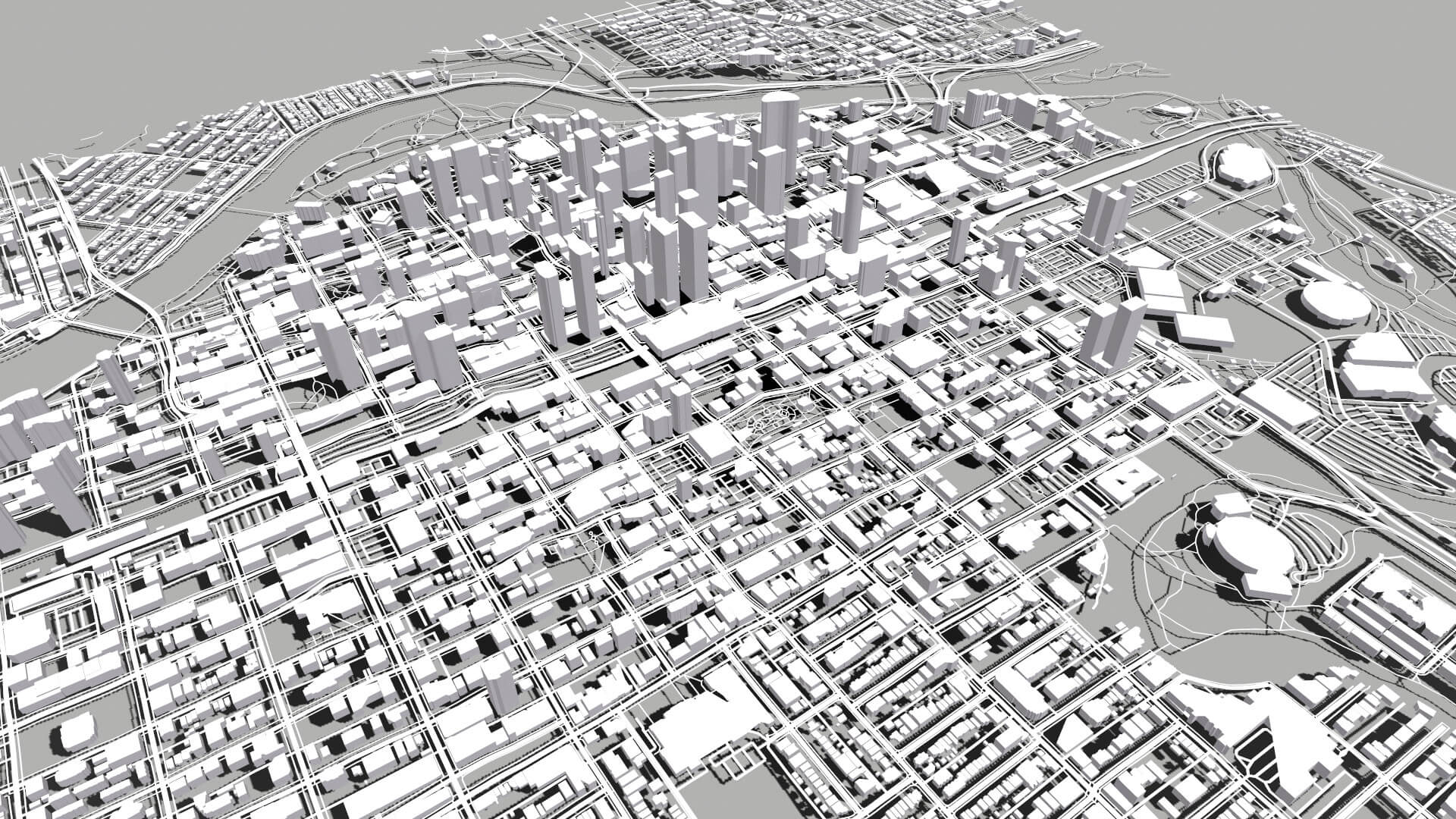 Cityscape Calgary Canada - 3D Model by clickshop3d