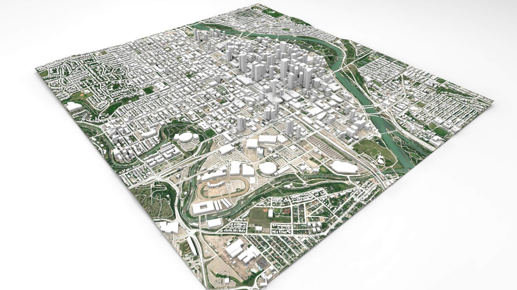 Cityscape Calgary Canada - 3D Model by clickshop3d