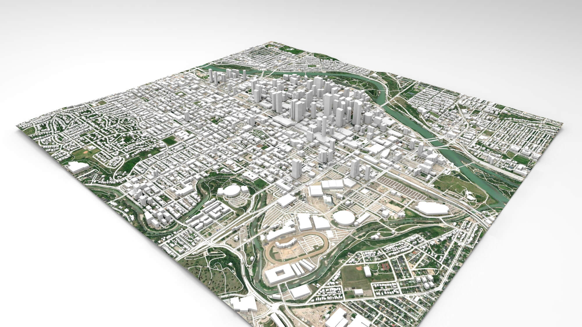 Cityscape Calgary Canada - 3D Model by clickshop3d