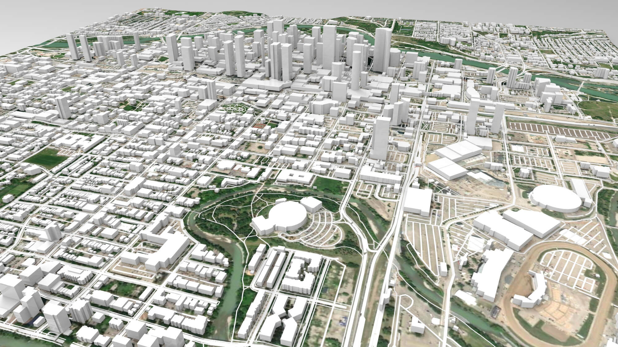 Cityscape Calgary Canada - 3D Model by clickshop3d