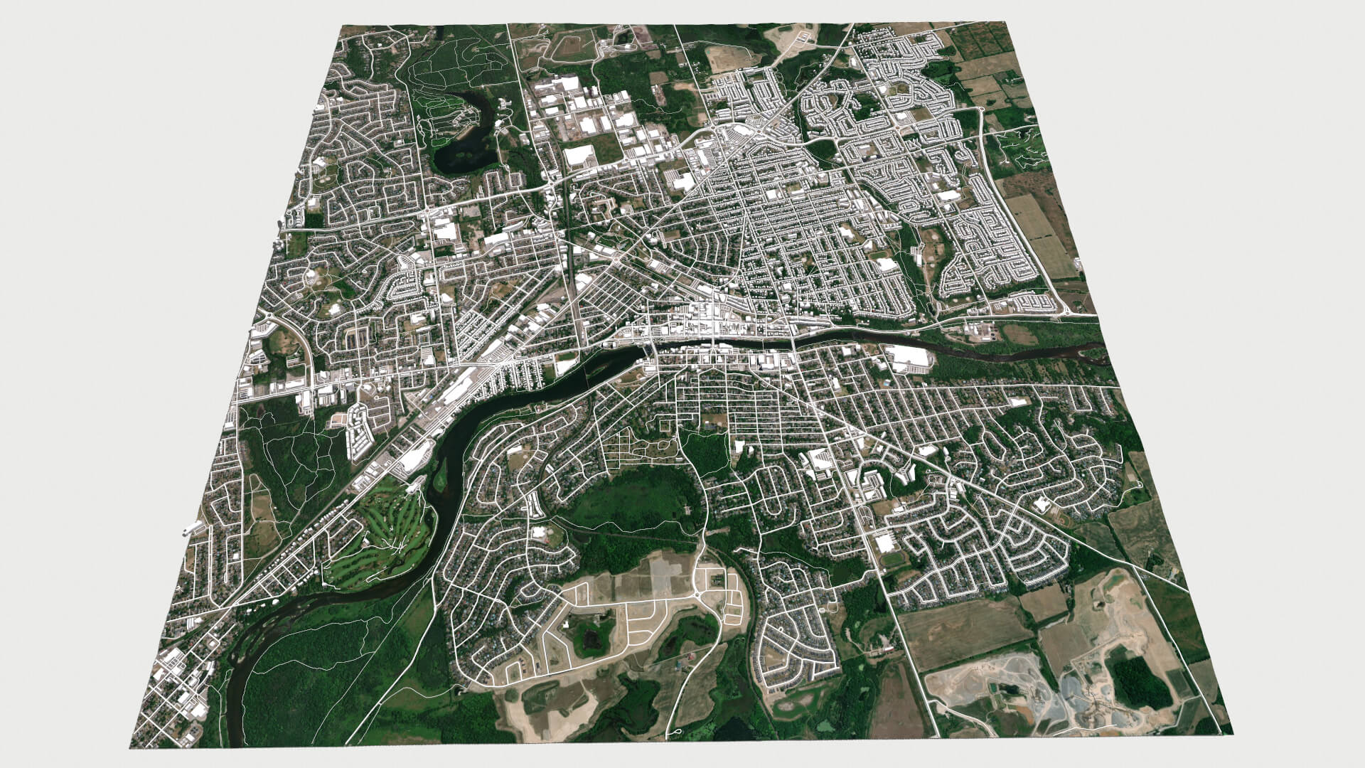 Cityscape Cambridge England - 3D Model by clickshop3d