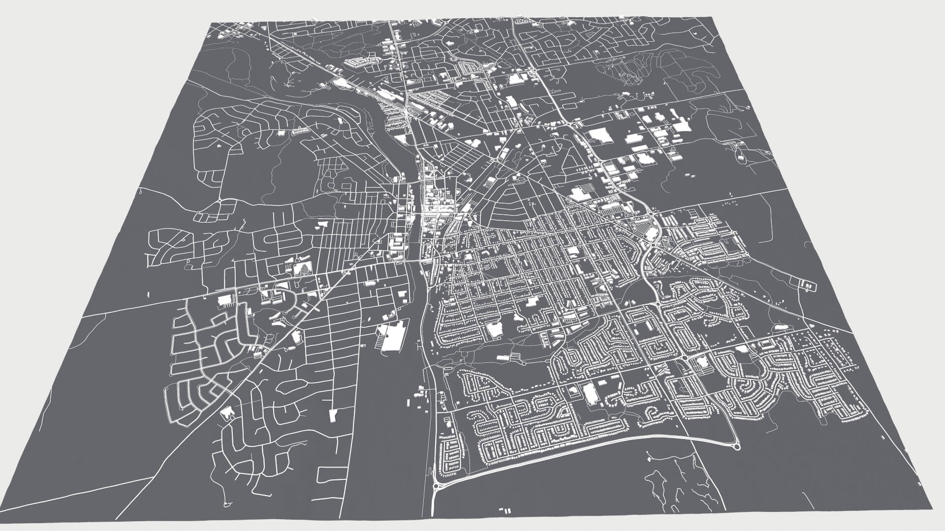 Cityscape Cambridge England - 3D Model by clickshop3d