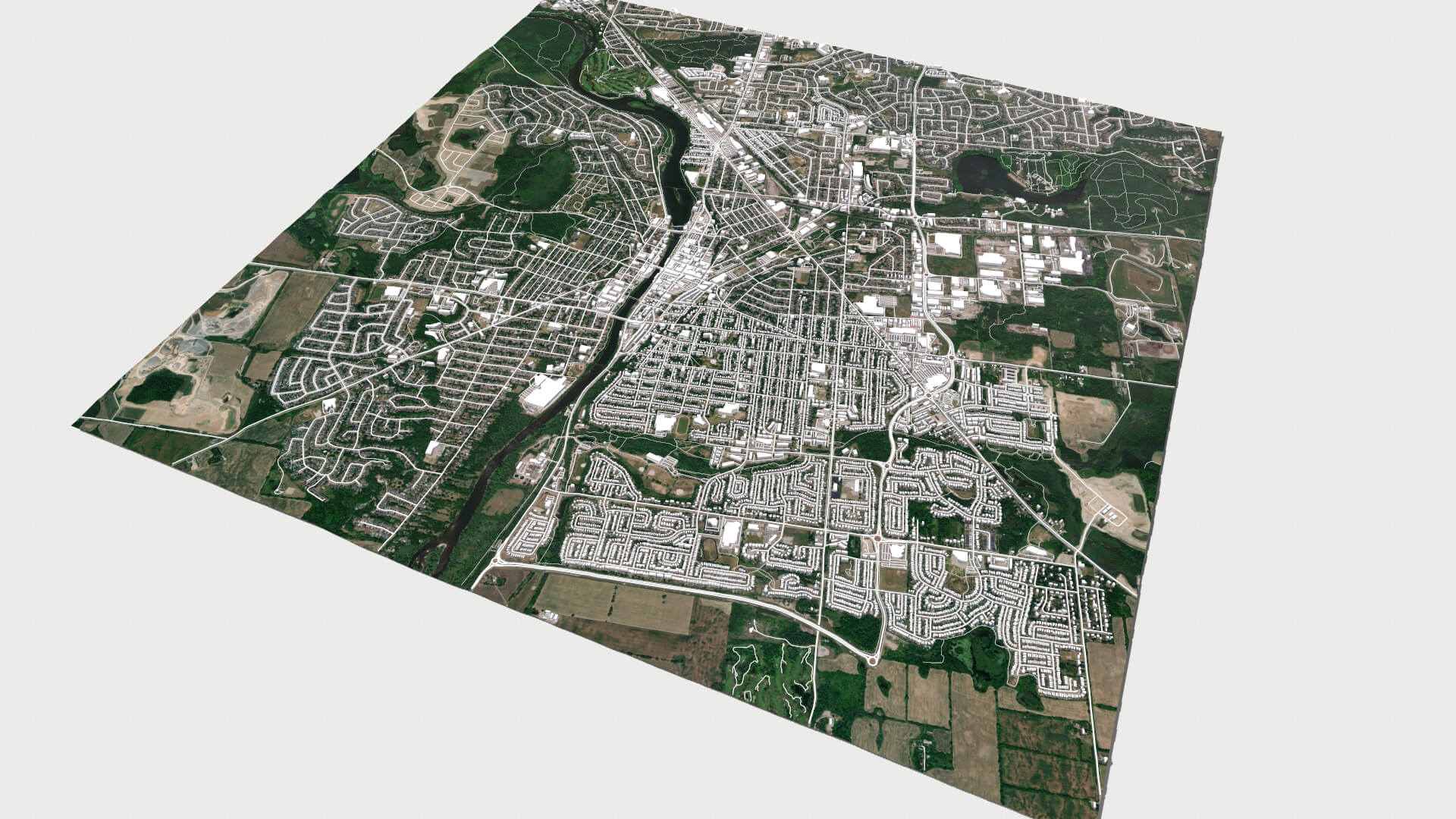 Cityscape Cambridge England - 3D Model by clickshop3d