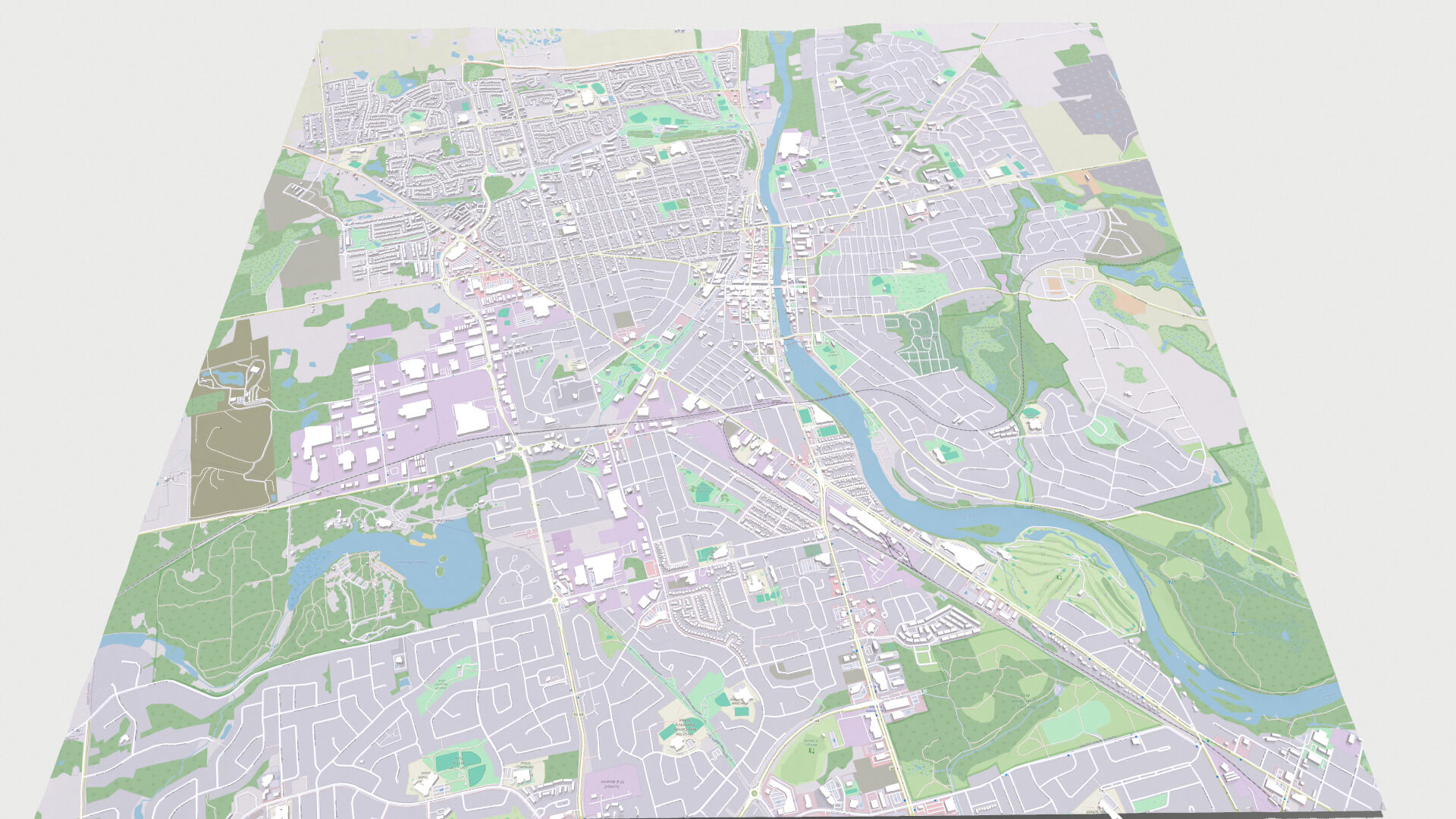 Cityscape Cambridge England - 3D Model by clickshop3d