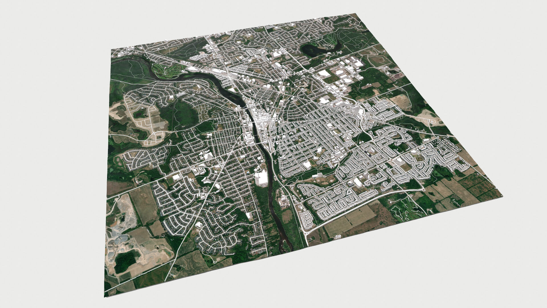 Cityscape Cambridge England - 3D Model by clickshop3d