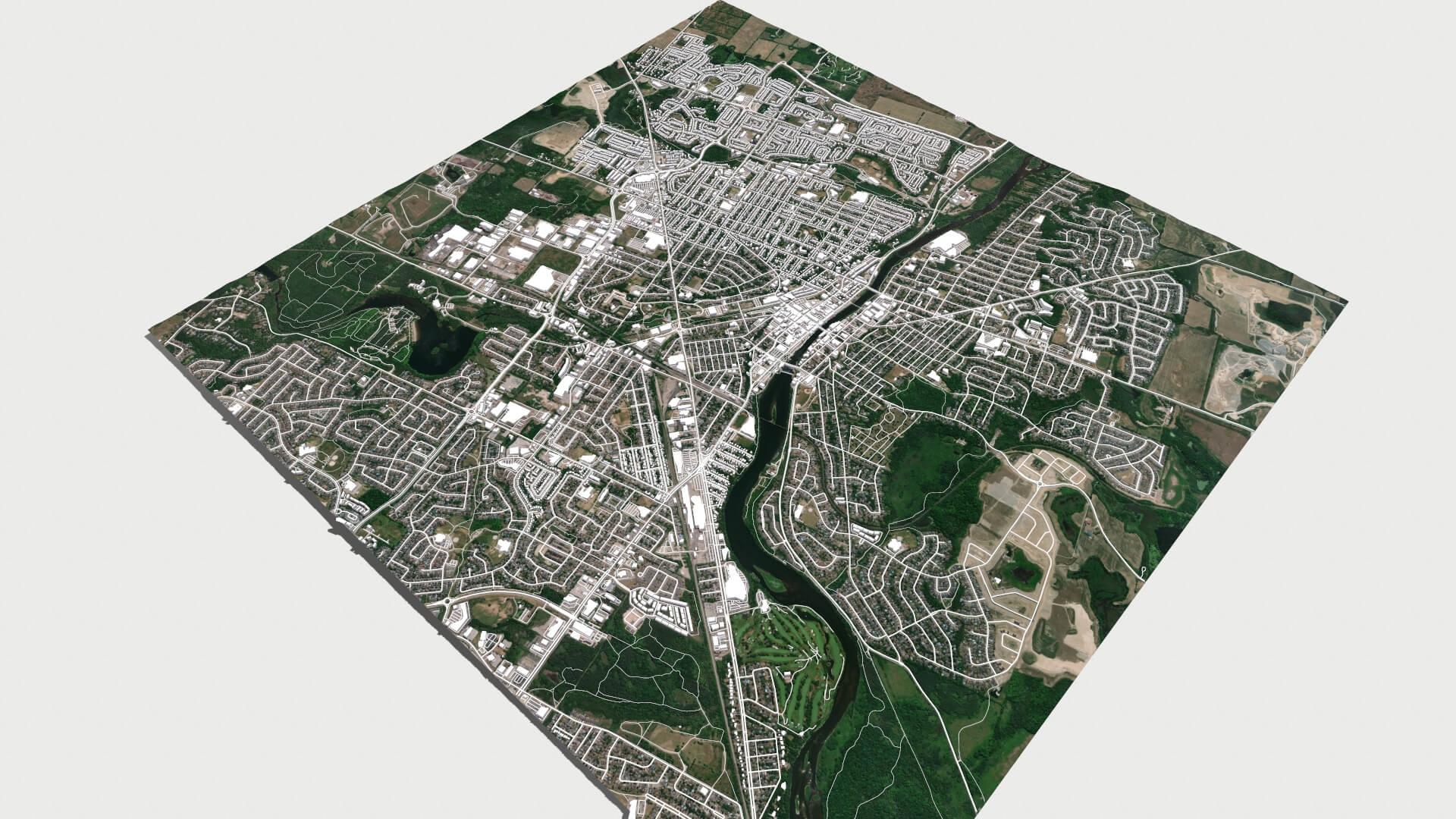 Cityscape Cambridge England - 3D Model by clickshop3d