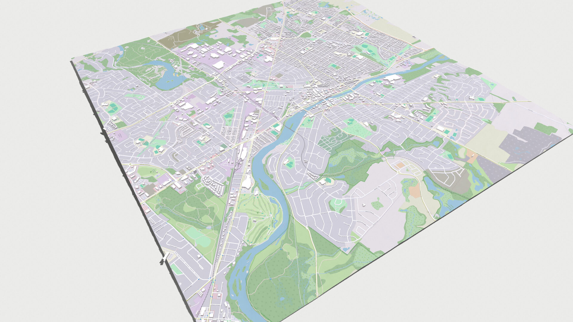 Cityscape Cambridge England - 3D Model by clickshop3d