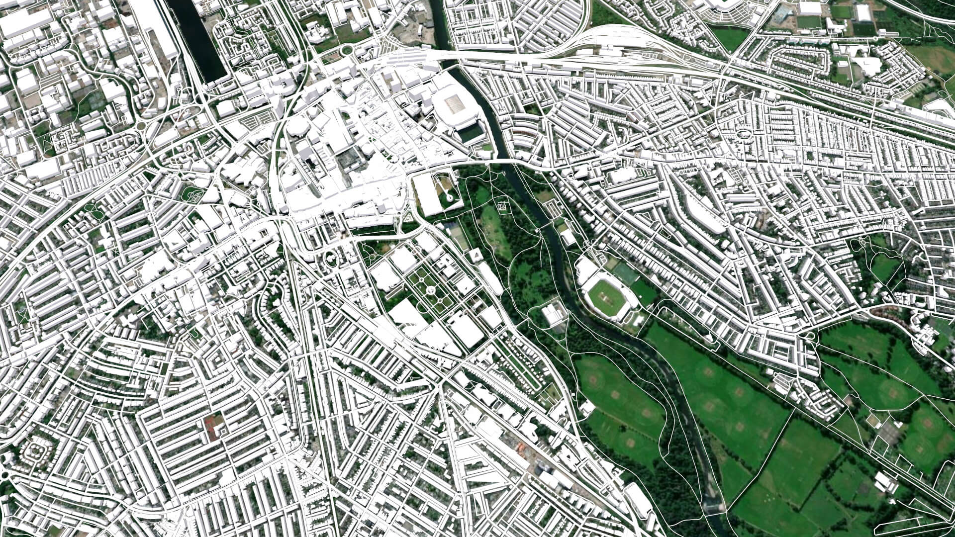 Cityscape Cardiff Great Britain - 3D Model by clickshop3d