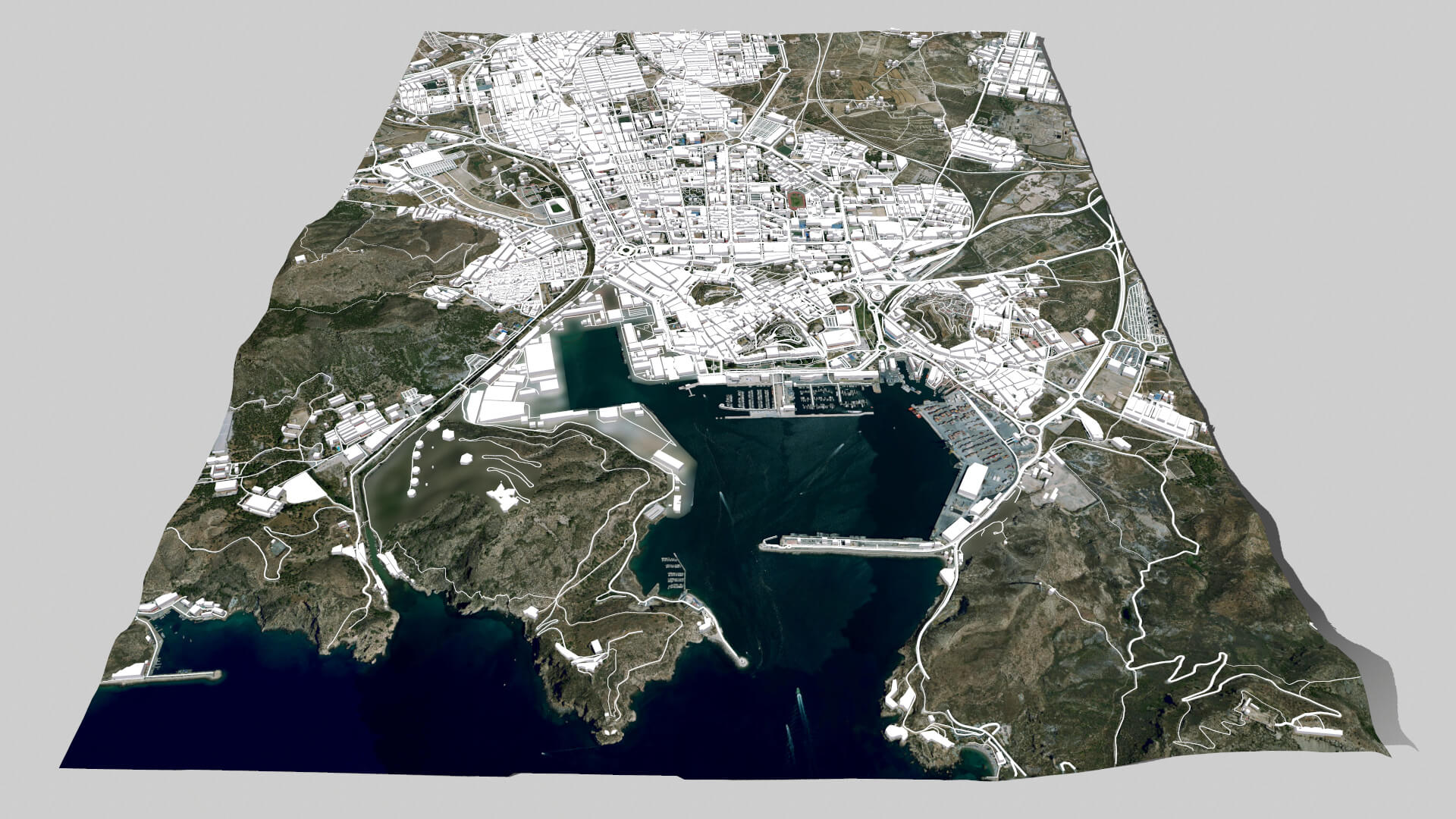 Cityscape Cartagena Columbia - 3D Model by clickshop3d