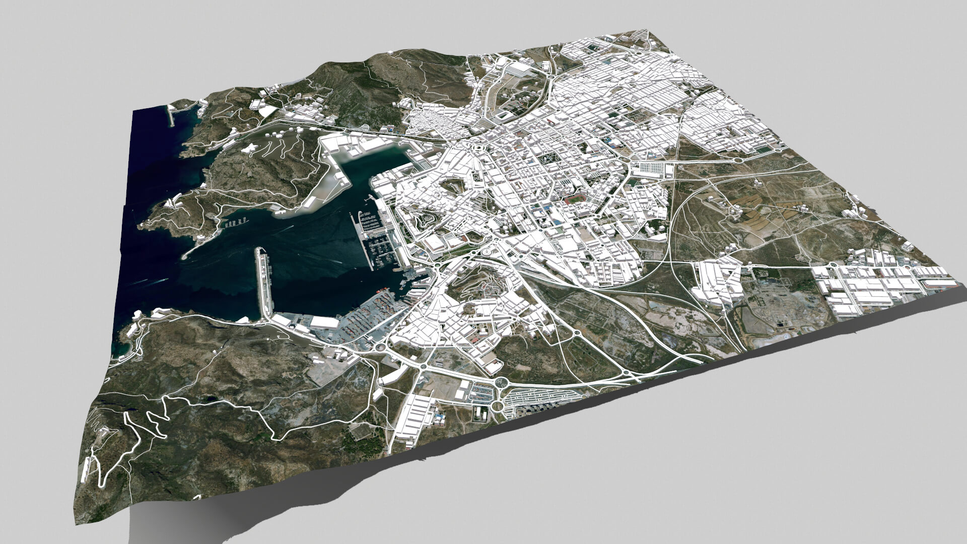 Cityscape Cartagena Columbia - 3D Model by clickshop3d