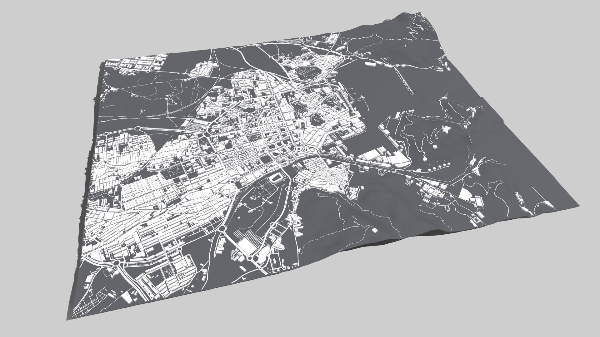Cityscape Cartagena Columbia - 3D Model by clickshop3d