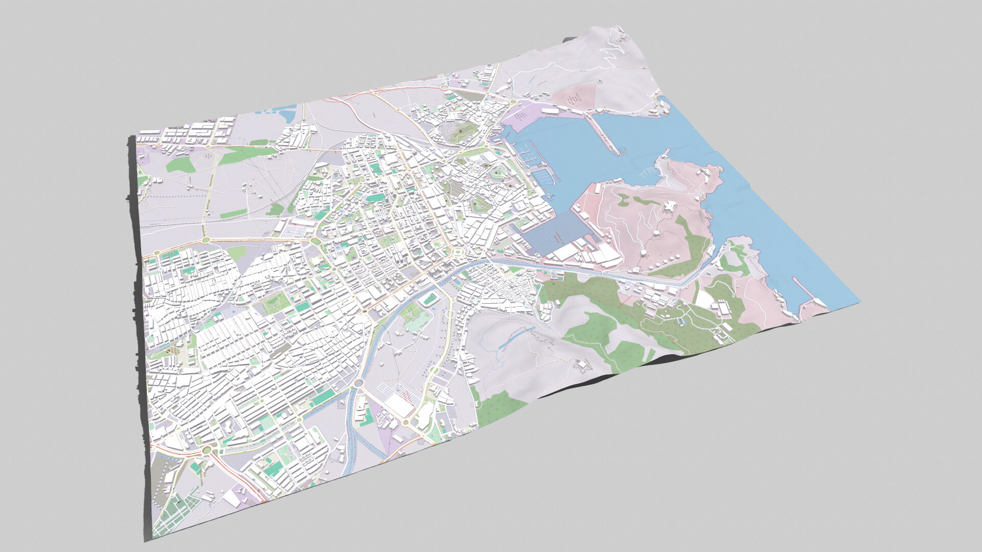 Cityscape Cartagena Columbia - 3D Model by clickshop3d