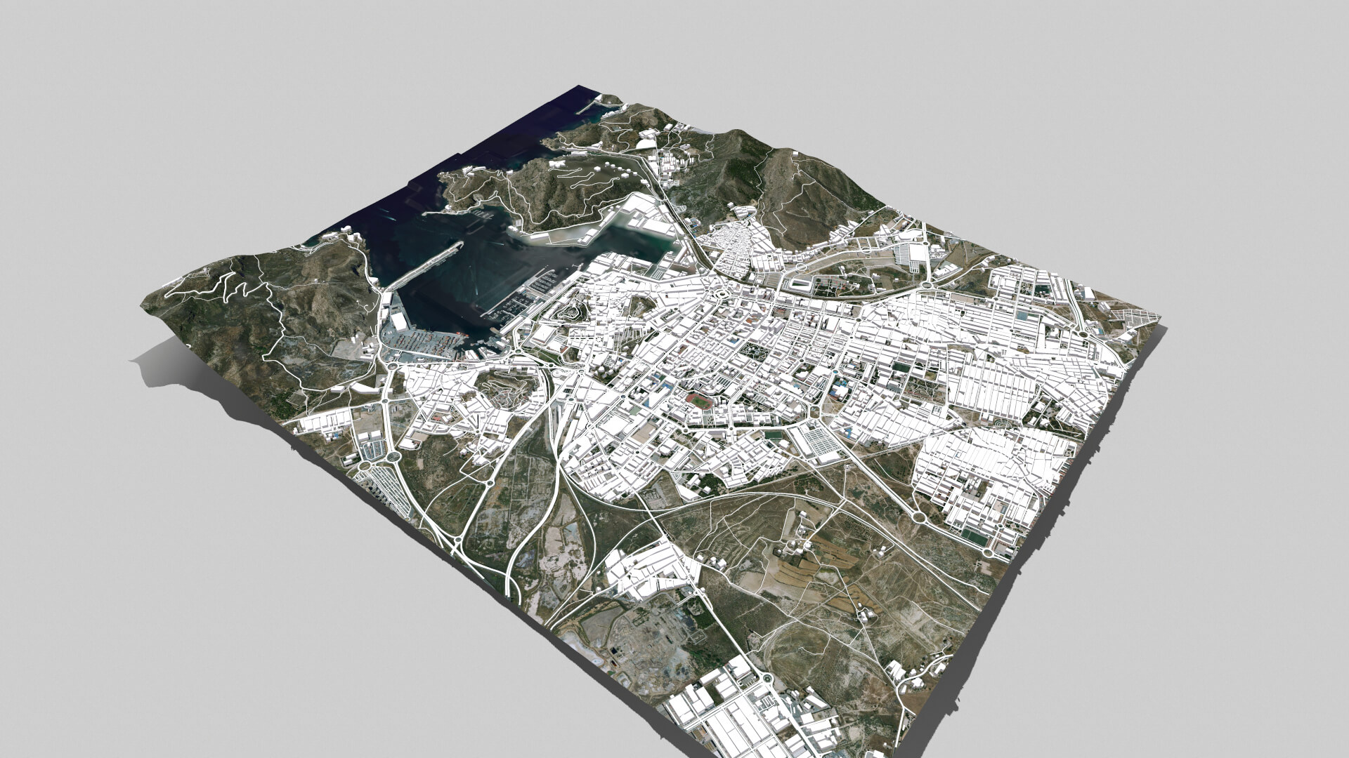 Cityscape Cartagena Columbia - 3D Model by clickshop3d