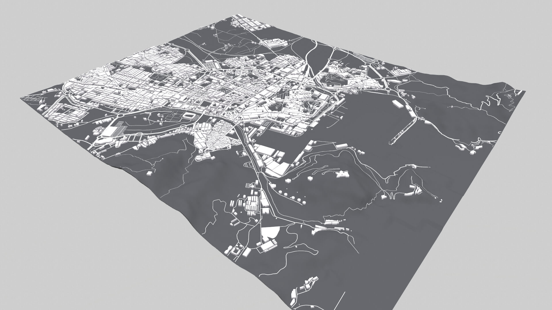 Cityscape Cartagena Columbia - 3D Model by clickshop3d