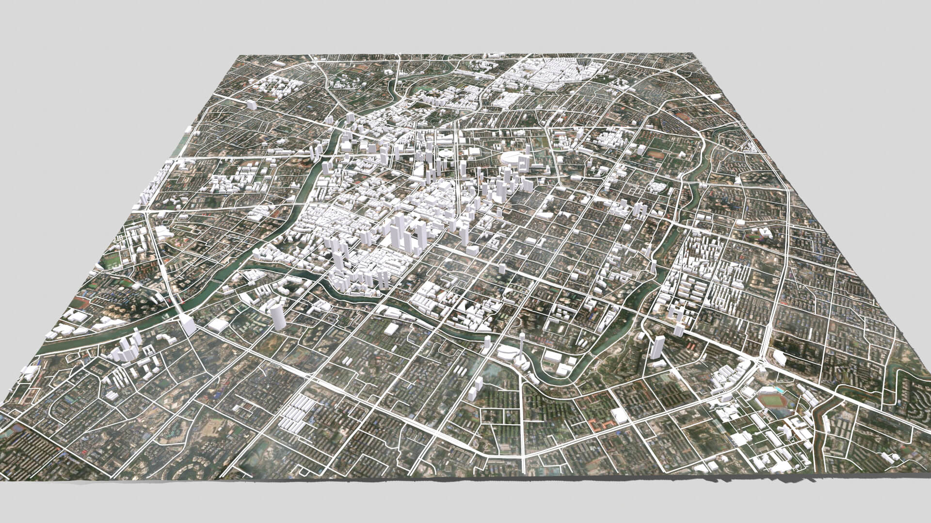 Cityscape Chengdu China - 3D Model by clickshop3d