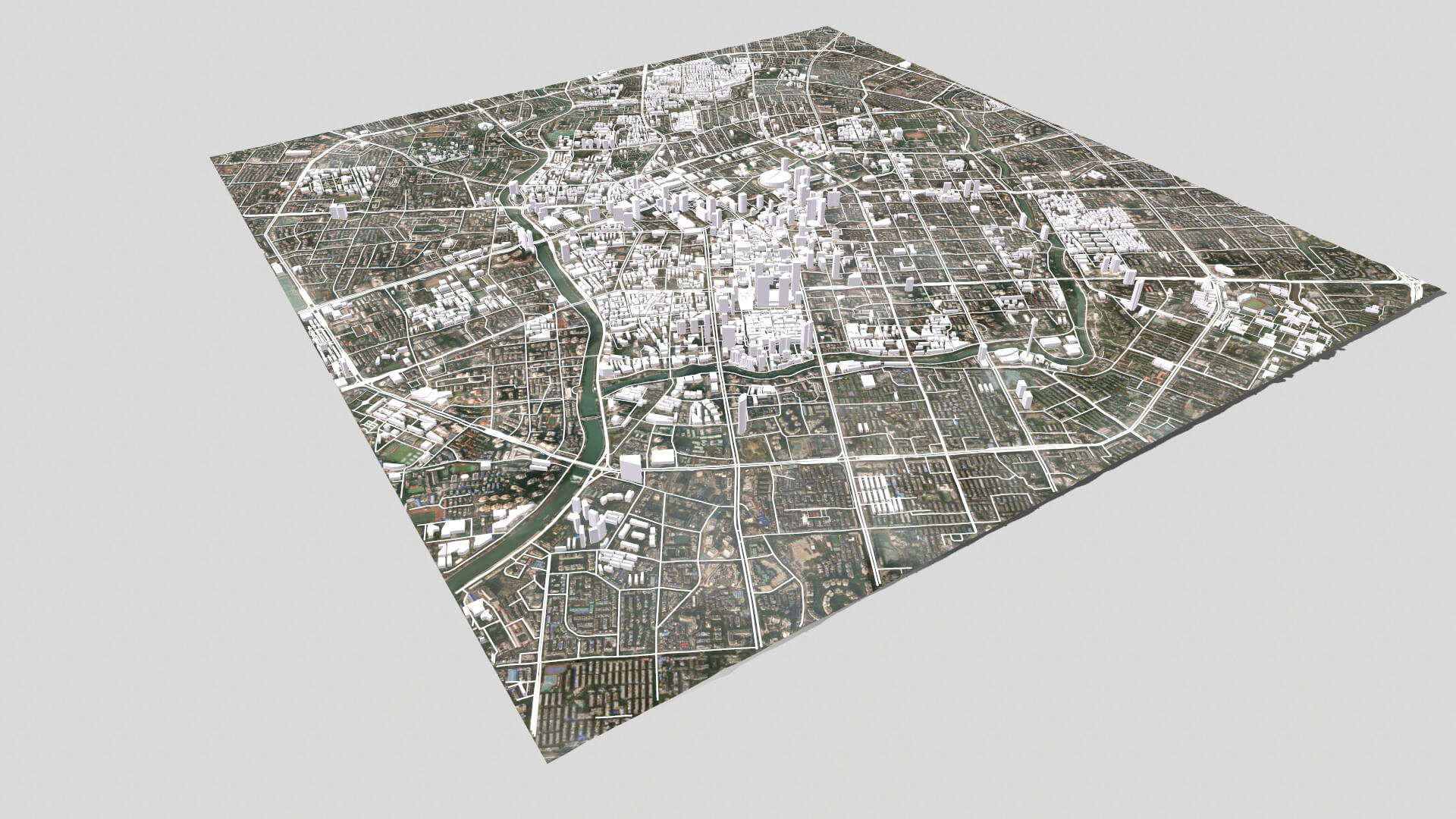 Cityscape Chengdu China - 3D Model by clickshop3d