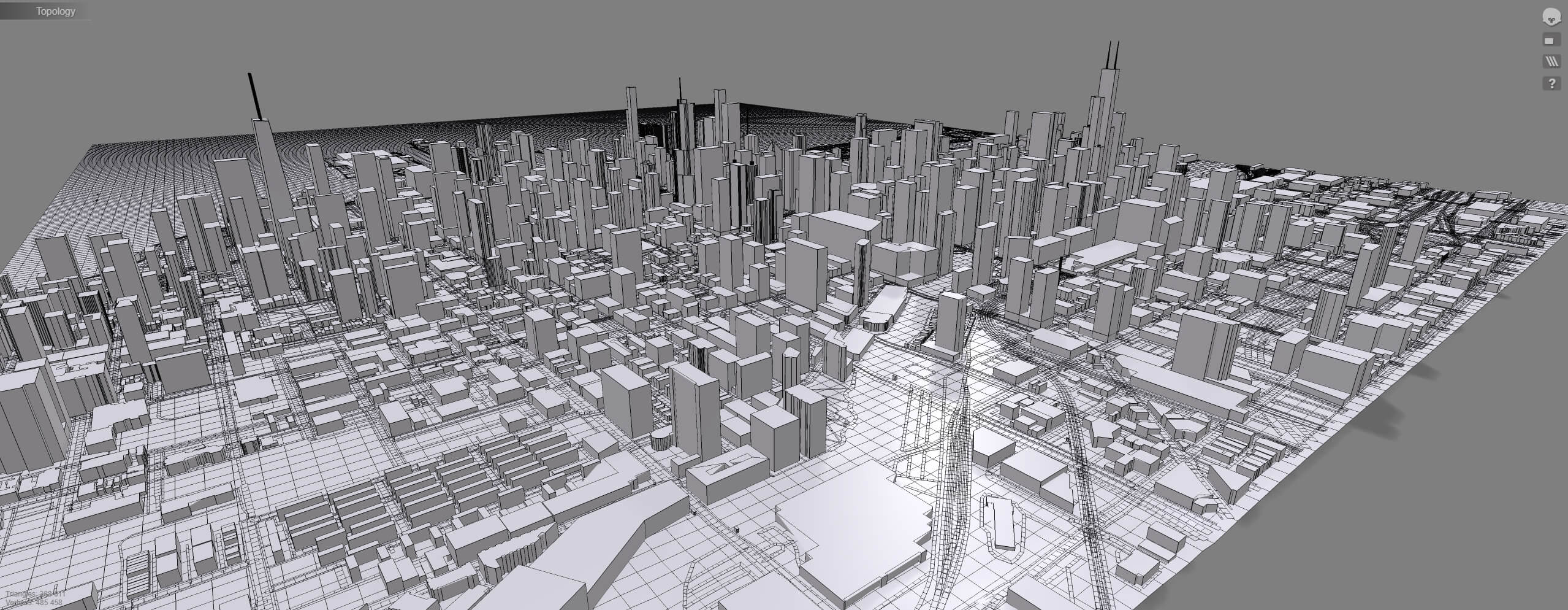 Cityscape Chicago USA - 3D Model by clickshop3d