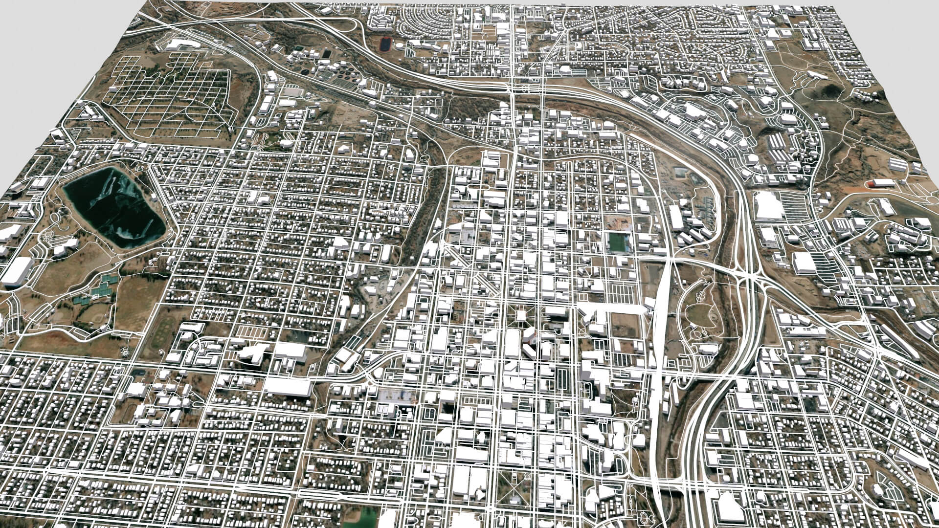 Cityscape Colorado Springs USA - 3D Model by clickshop3d