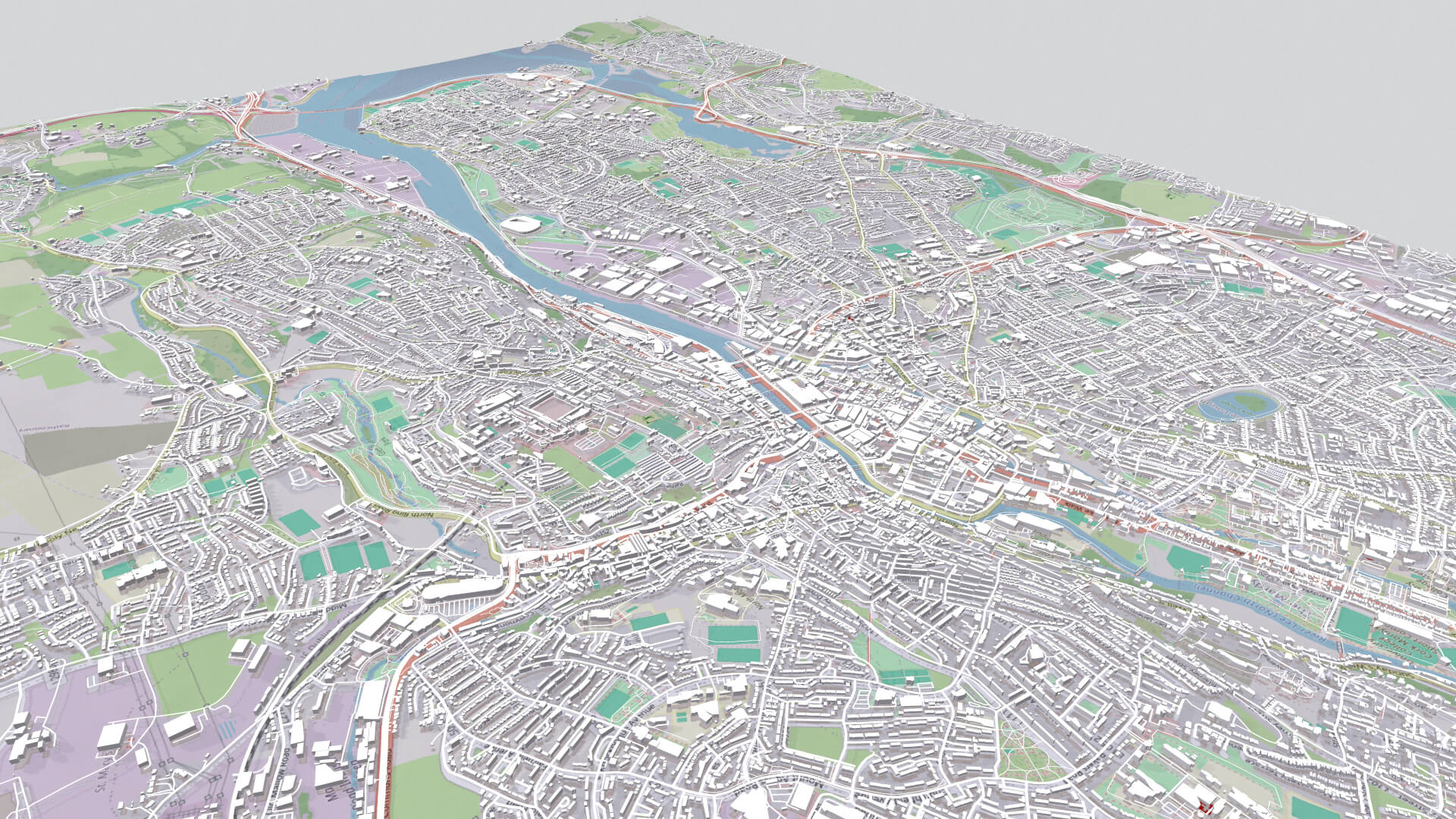 Cityscape Cork Ireland - 3D Model by clickshop3d