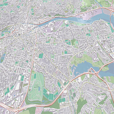 Cityscape Cork Ireland - 3D Model by clickshop3d