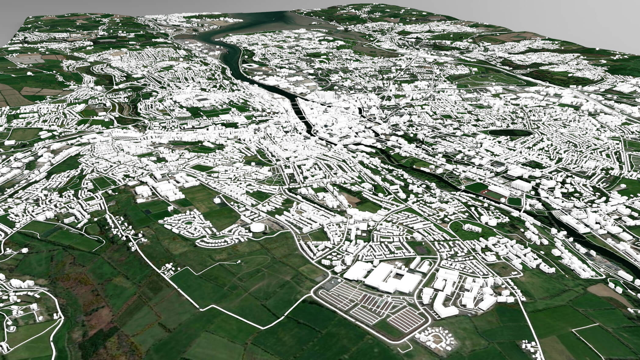 Cityscape Cork Ireland - 3D Model by clickshop3d