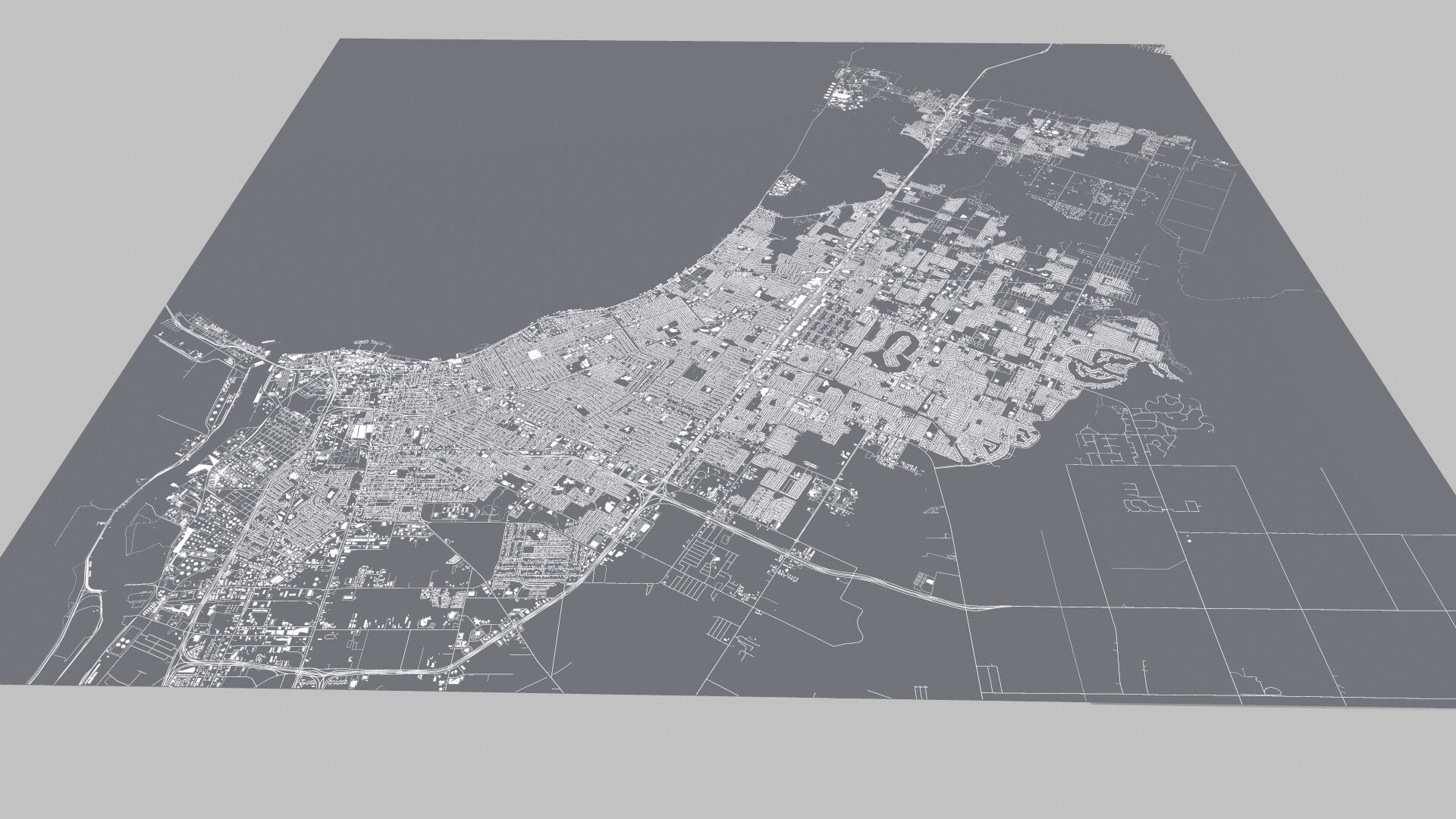 Cityscape Corpus Christi USA - 3D Model by clickshop3d