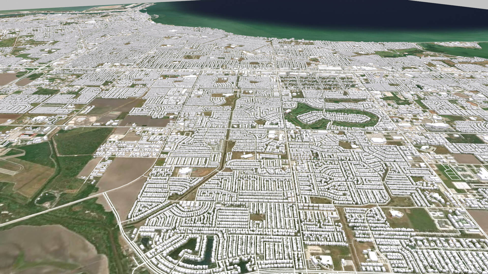 Cityscape Corpus Christi USA - 3D Model by clickshop3d