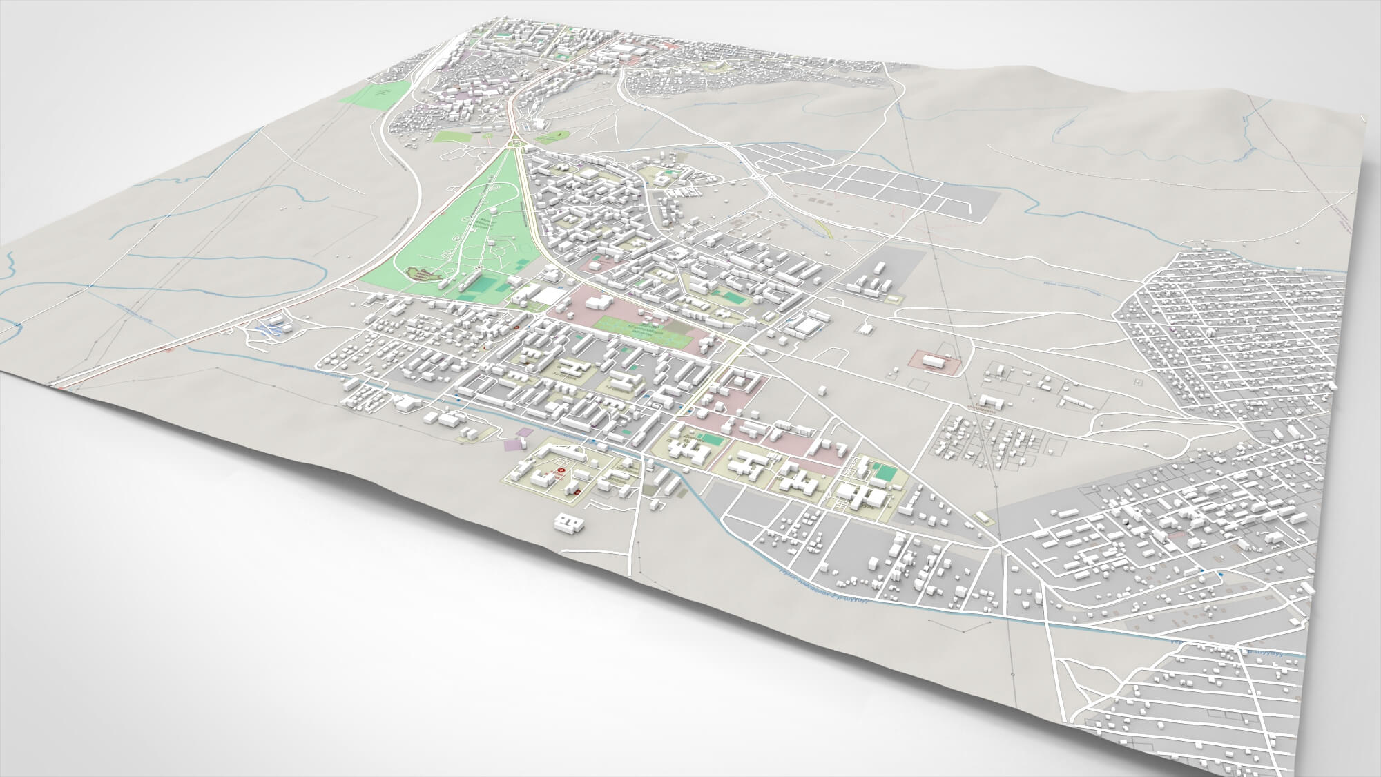 Cityscape Darkhan Mongolia - 3D Model by clickshop3d