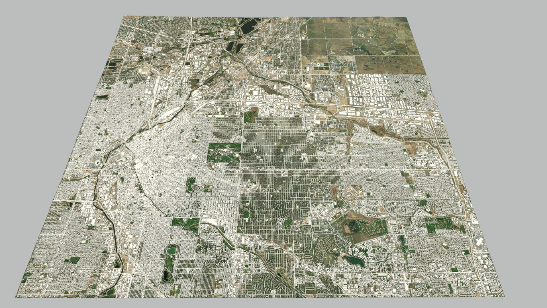 Cityscape Denver USA - 3D Model by clickshop3d