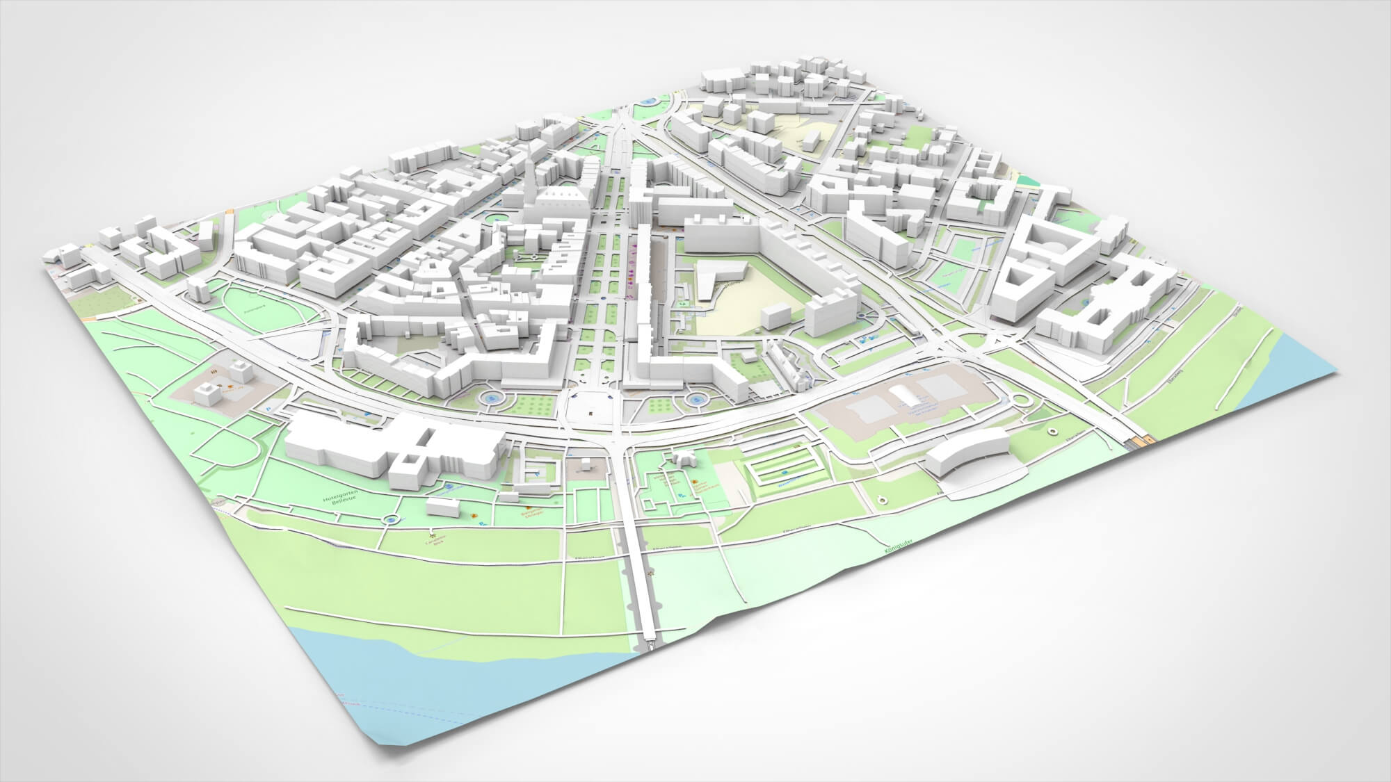 Cityscape Drezden Germany - 3D Model by clickshop3d